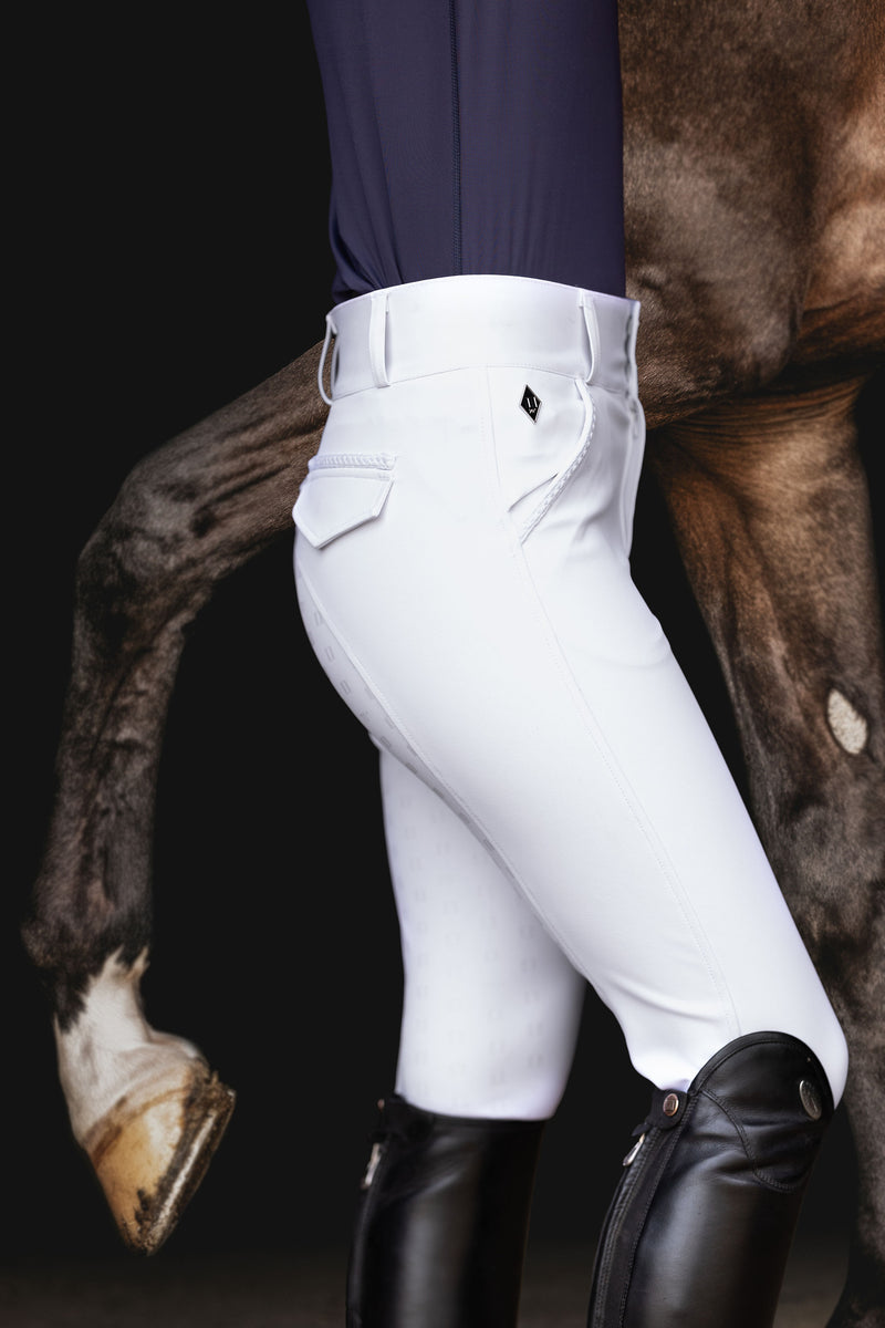 Cavalry Breeches with Full Seat Silicone Grip - Show White – 70degrees.life